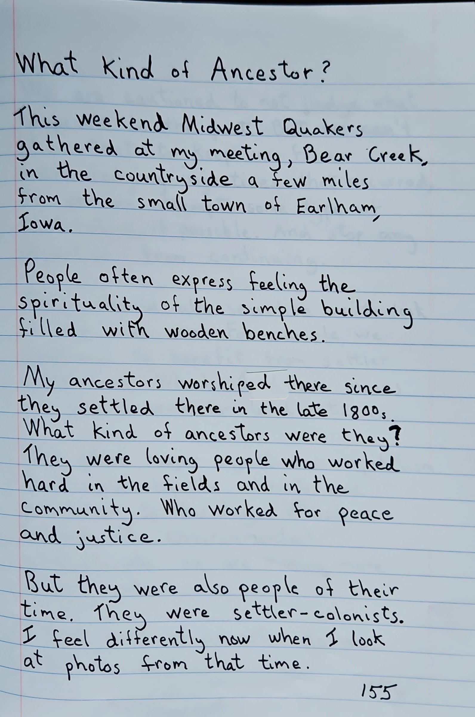 What kind of ancestor? – unflinching