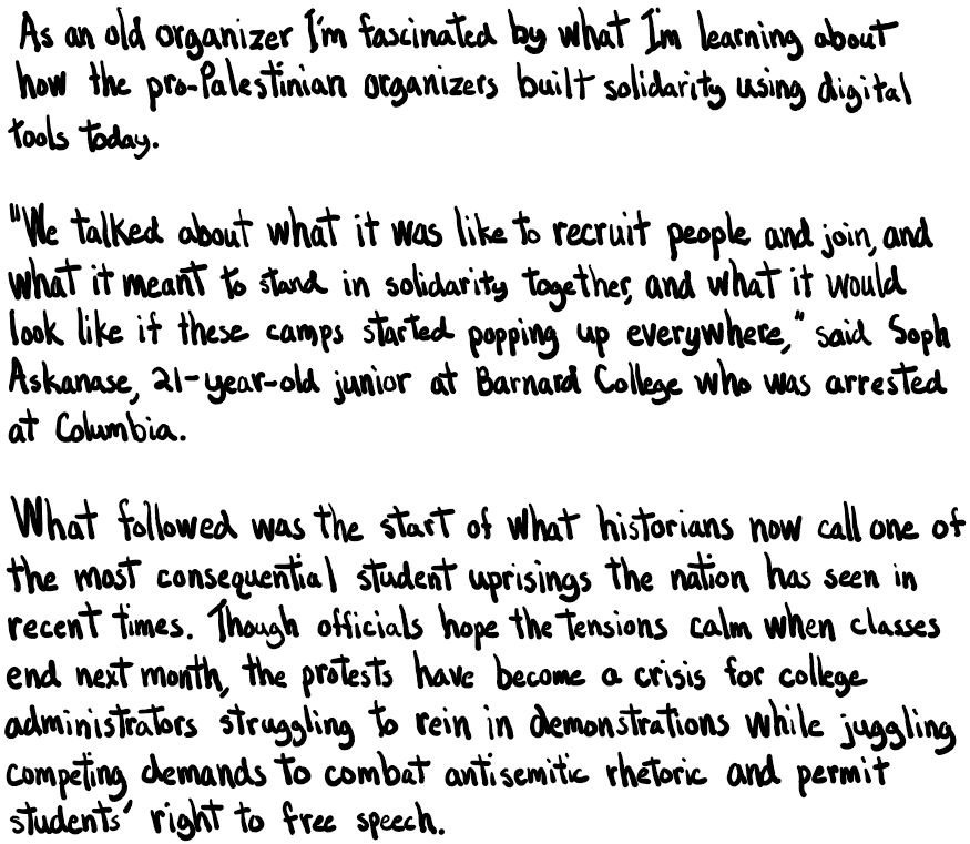 How the Columbia protest sparked a student revolt – unflinching